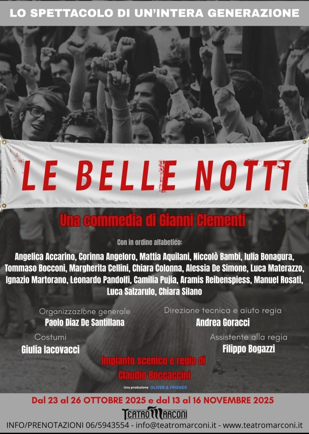 Claudio Boccaccini porta in scena al Teatro Marconi LE BELLE NOTTI di ...